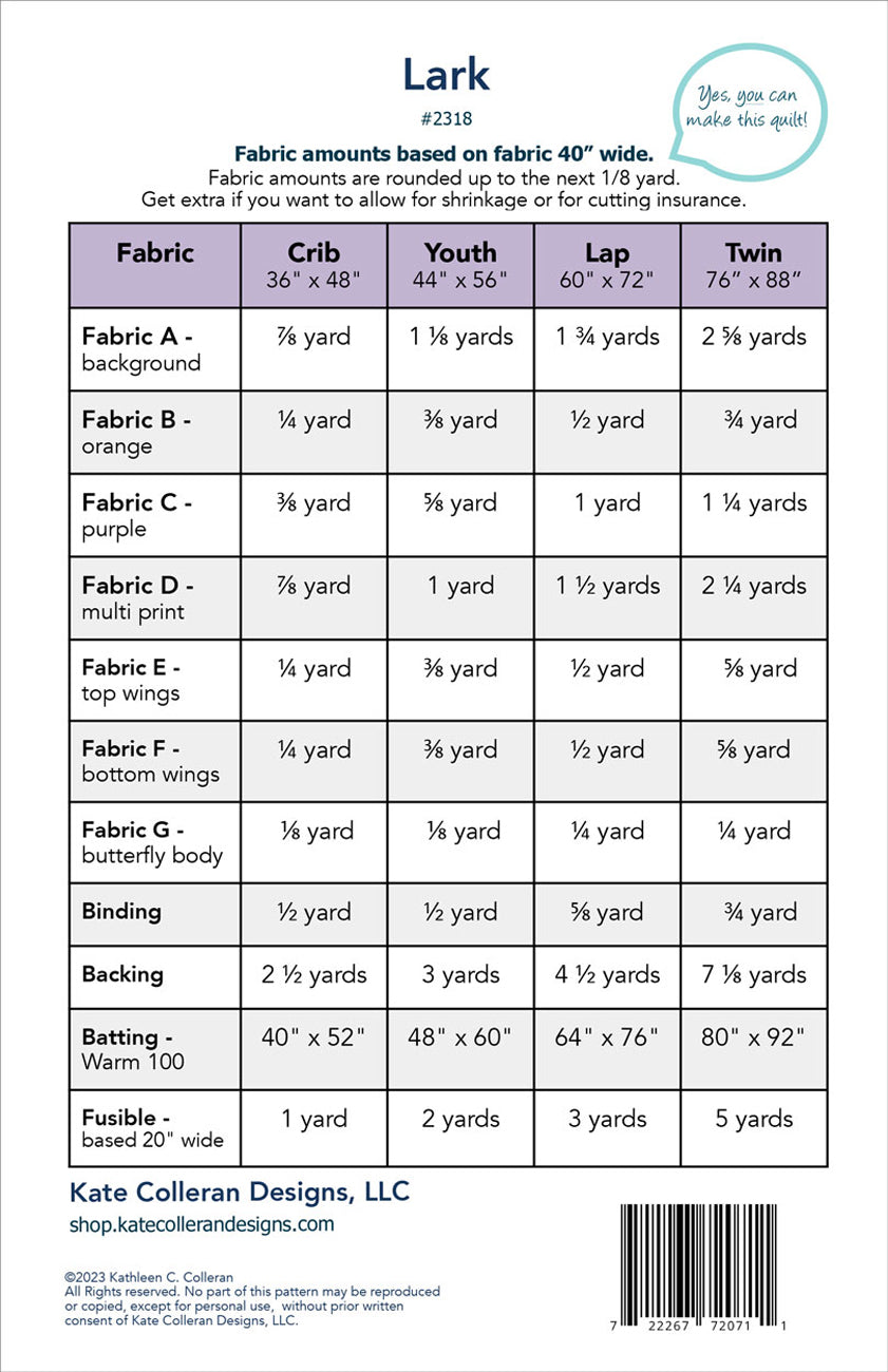 Lark – Kate Colleran Designs