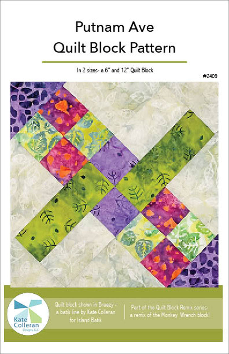 Putnam Ave PDF Quilt Block pattern – Kate Colleran Designs