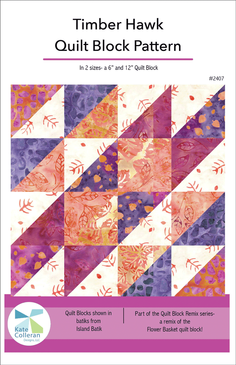 Timber Hawk Quilt Block PDF pattern – Kate Colleran Designs